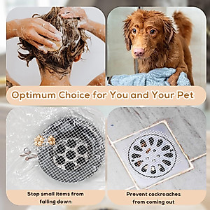 20 PCS Disposable Hair Drain Stickers, 2024 New Disposable Shower Drain Covers Hair Catcher, Drain Mesh Sticker Drain Screen, Floor Drain Sticker for Bathroom Laundry Bathtub Kitchen Sink