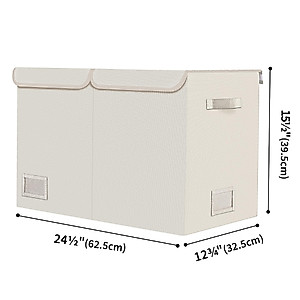 GRANNY SAYS Toy Chest with Lids, Toy Storage Bins, Toy Box for Living Room Area, Stuffed Animal Storage for Nursery Playroom, Toy Chest for Toddlers, Large Toy Box for Boys and Girls, Brown