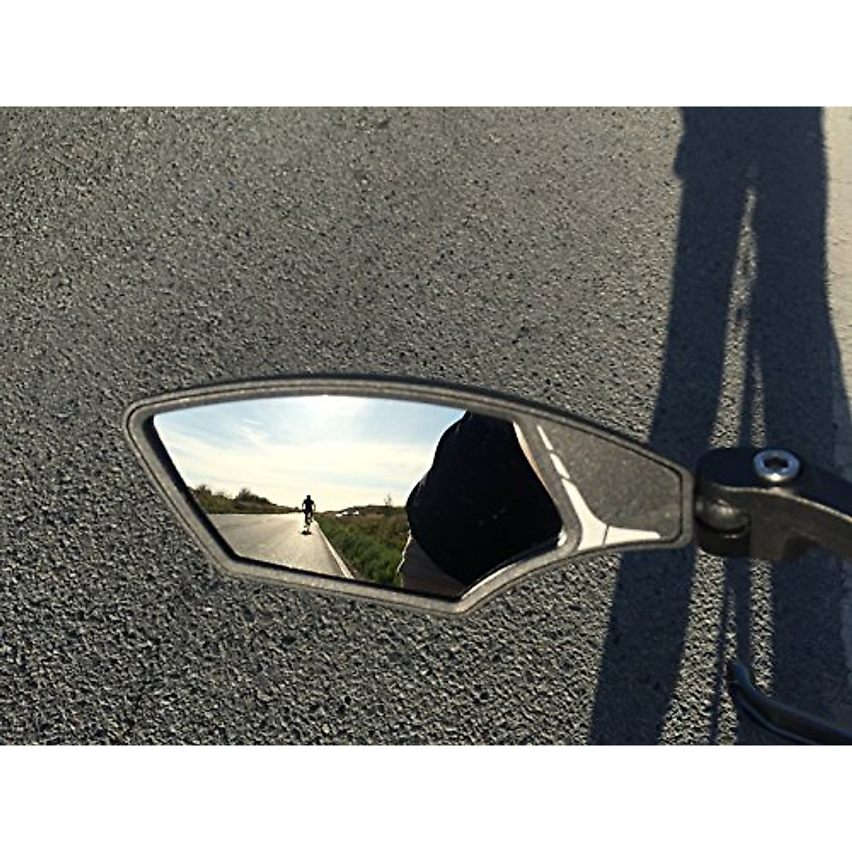 Hafny NEW Handlebar Bike Mirror, HD,Blast-resistant, E-bike Mirror, Glass Lens, HF-MR095 (Silver Left)