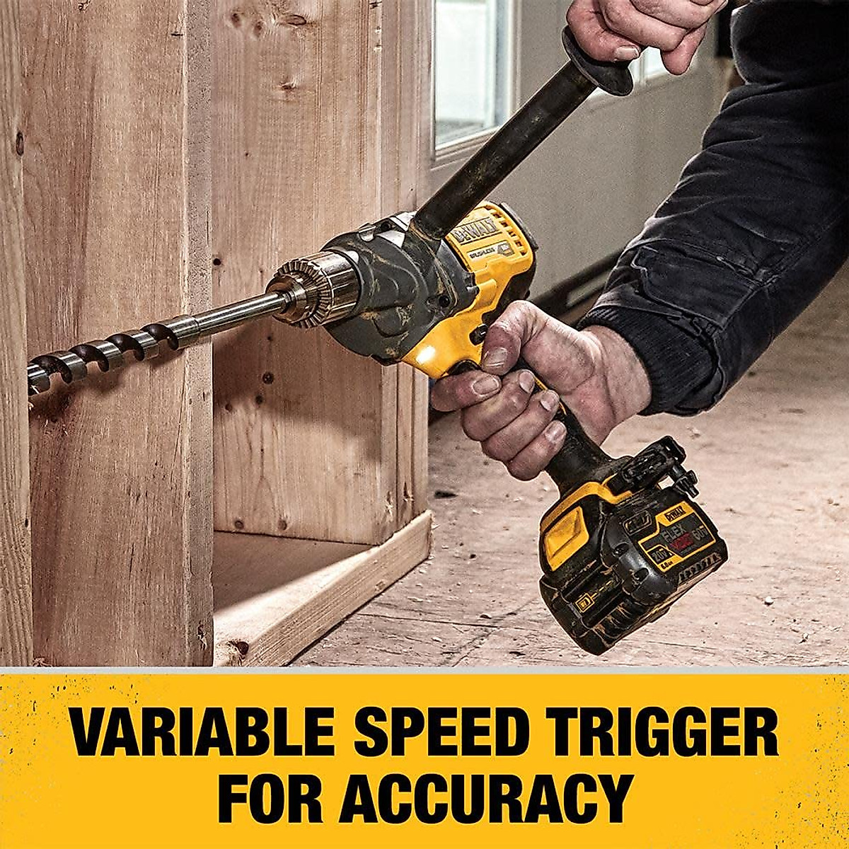 DEWALT FLEXVOLT 60V MAX* Cordless Drill For Concrete Mixing, E-Clutch System, Tool Only (DCD130B)