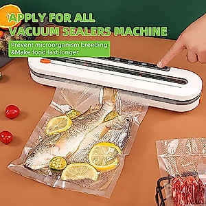 Elegant Choise Vacuum Sealer Bags,2 Pack 8"x200" and 11"x200" Commercial Grade Bag Rolls,BPA Free,Great for vac storage, Meal Prep or Sous Vide Cooking (clear)