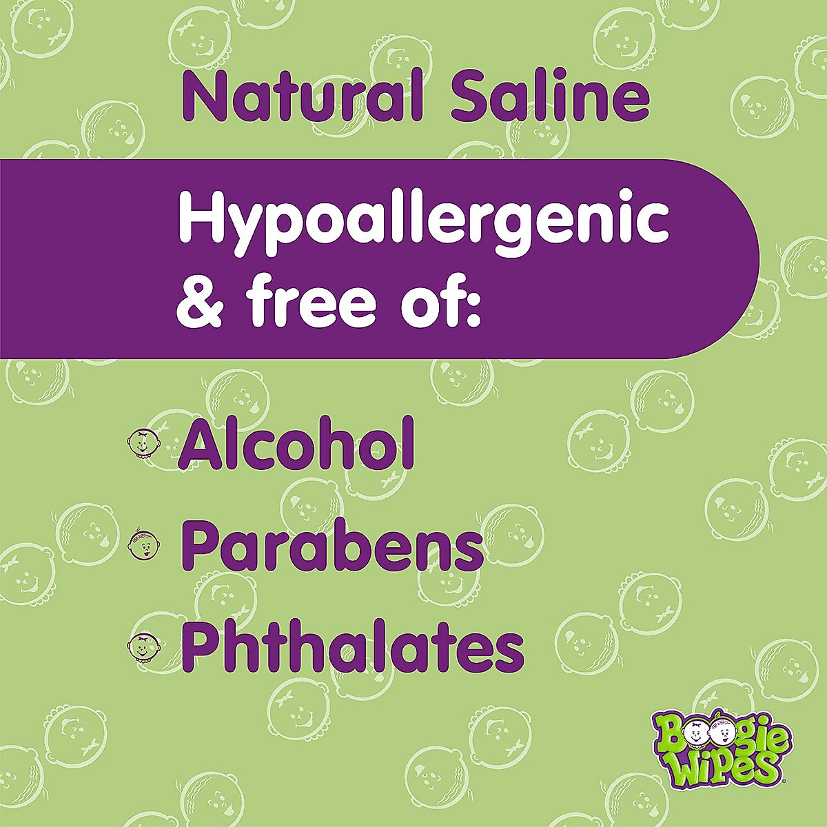 Saline Nose Wipes by Boogie, for Baby & Kids, Face, Hand & Body, FSA/HSA Eligible, Made with Vitamin E, Aloe, and Natural Saline, Fresh Scent, 45 Count (Pack of 2)