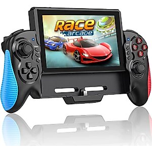 Rzzhgzq Switch Controller for Nintendo Switch One-Piece Joypad Switch Pro Controller for Handheld Mode Switch Controllers Remote with Adjustable TURBO and Dual Motor Vibration
