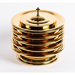 Broadman Church Supplies RemembranceWare Communion Stacking Bread Plate Base, Brass