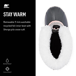 Sorel Youth Unisex Yoot PAC Nylon Waterproof Boots - Dove, Gum 2 - Size 2