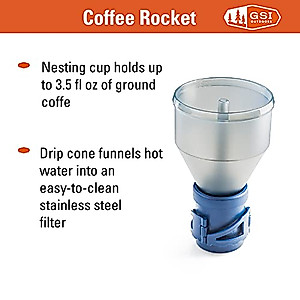 GSI Outdoors Coffee Rocket Pour-Over Coffee Maker I Collapsible, Nesting, Drip Coffee Set for Camping & Travel