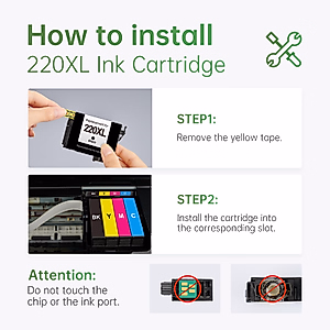 LEMERO Remanufactured 220XL Ink Cartridges Replacement for Epson 220 220XL Ink Cartridges for Epson WF-2760 WF-2750 WF-2630 WF-2650 WF-2660 XP-320 XP-420 (4 Black, 2 Cyan, 2 Magenta, 2 Yellow) 10 Pack
