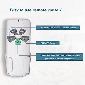 warmiplanet Flush Mount Ceiling Fan with Lights Remote Control, 52-Inch, Brushed Nickel(3-Blades)