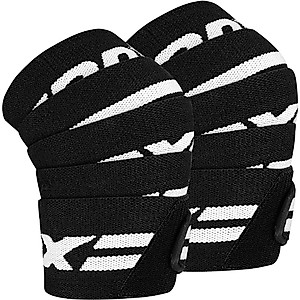 RDX Knee Wraps Pair Weightlifting, IPL USPA Approved, 78” Elasticated Straps for Gym Workout Squats Powerlifting, Compression Support, Men Women WOD Training, Squatting Leg Press Bodybuilding