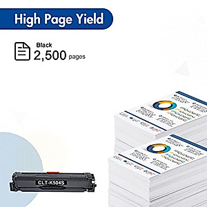 CLT-K504S Toner Cartridge Compatible Replacement for Samsung CLT-K504S for Samsung Xpress C1860FW C1810W SL-C1860FW SL-C1810W CLX-4195FW CLP-415NW Printer (Black, 1-Pack)