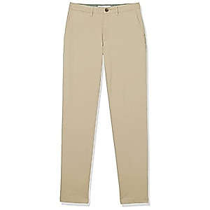 Amazon Essentials Men's Skinny-Fit Casual Stretch Chino Pant, Khaki Brown, 28W x 30L