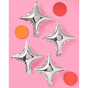 xo, Fetti Silver Sparkle Foil Birthday Balloon - 6 pc | Bday Party Decorations, Bachelorette, Anniversary, Graduation