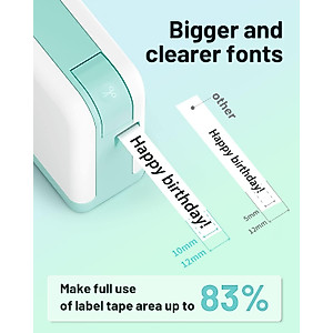 Vixic Bluetooth Label Maker, P3200 Portable Label Print, Multiple Templates Compatible Android iOS to Use Home Office Organization Type-C Rechargeable Label Maker, White-Green