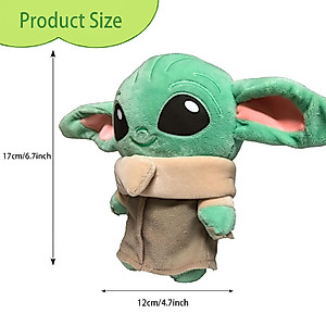 RONIAVL The Child Yoda Plush Toys Little Baby Yoda with Scarf Cotton Soft Onesie Stuffed Doll Toys Gift for Kids Children Birthday Movie Fan Collectionist 3 and Older (Scarf)