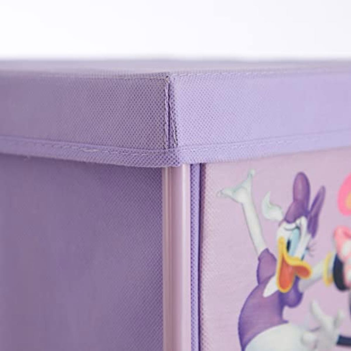 Idea Nuova Disney Minnie Mouse 3 Tier Fabric Storage Organizer with 3 Cubes and Removable Lid