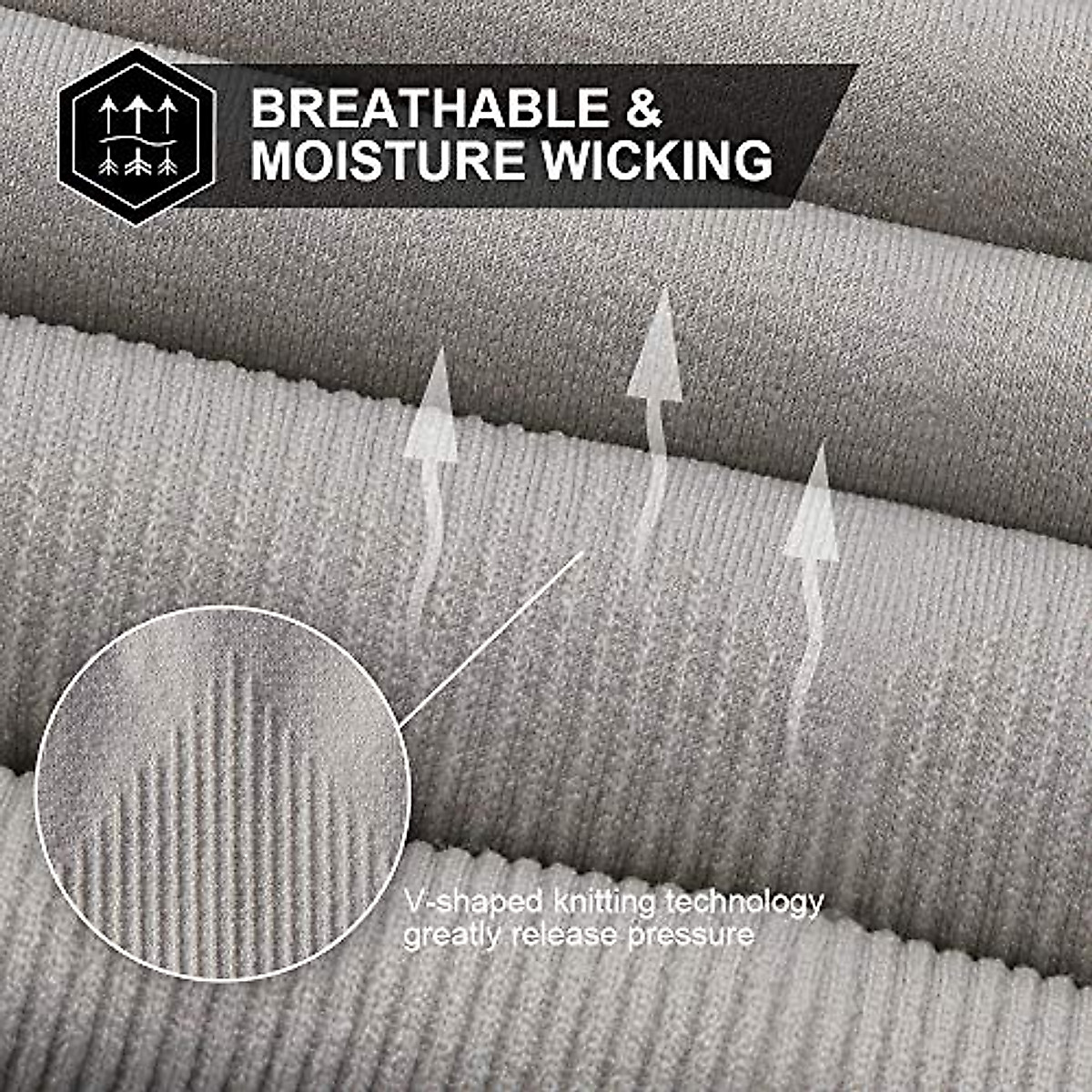 Vorshape 2 & 4 Pairs Sun Protection Arm Sleeves With Thumb Holes for Men & Women, White & Grey