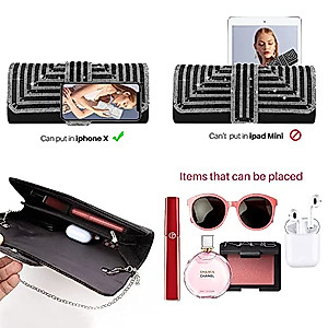 ELDA Clutch Purses for Women Evening Bags Sparkling Formal Party Rhinestone Purse Wedding Cocktail Prom Clutches