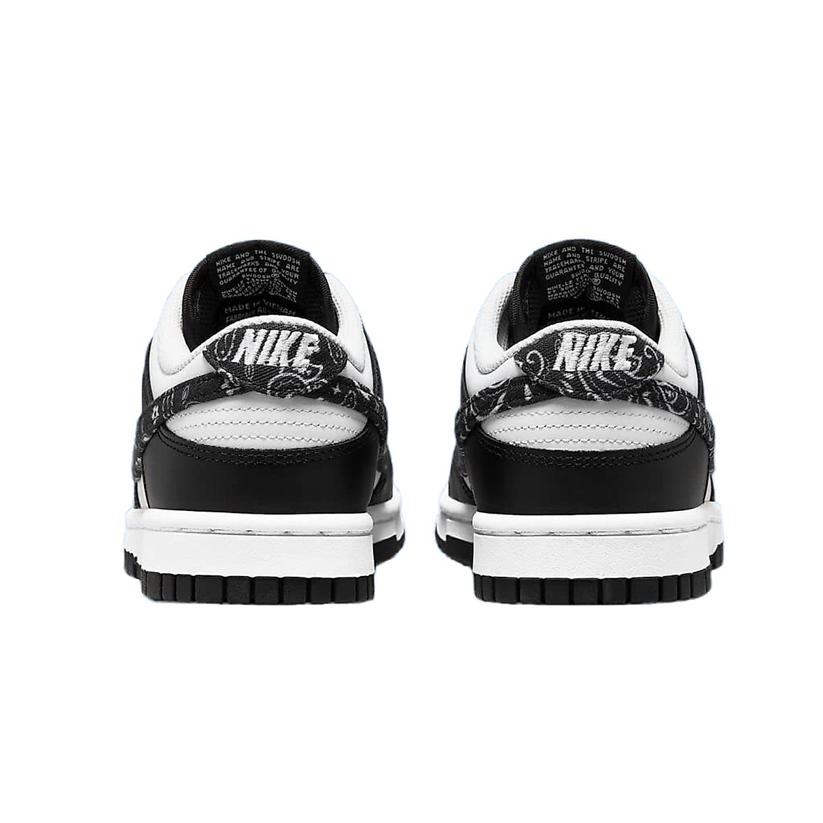 Nike Womens WMNS Dunk Low ESS DH4401 100 Black Paisley - Size 7W