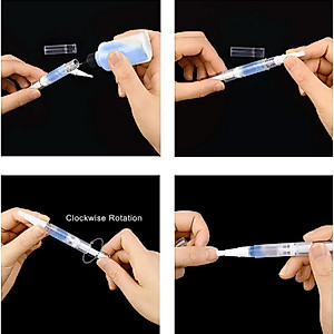 AyeVision SUEIANNMN 20Pcs Transparent Twist Pens,3ml Nail Twist Pens Empty Transparent Nail Oil Pen with Brush Empty Cuticle Oil Pen Cosmetic Container Pen for Lip Gloss Eyelash Growth Liquid