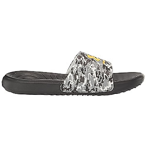 Under Armour Boy's Ansa Graphic Fixed Strap Slide Sandal, (010) Black/Mod Gray/Tahoe Gold, 3 Little Kid