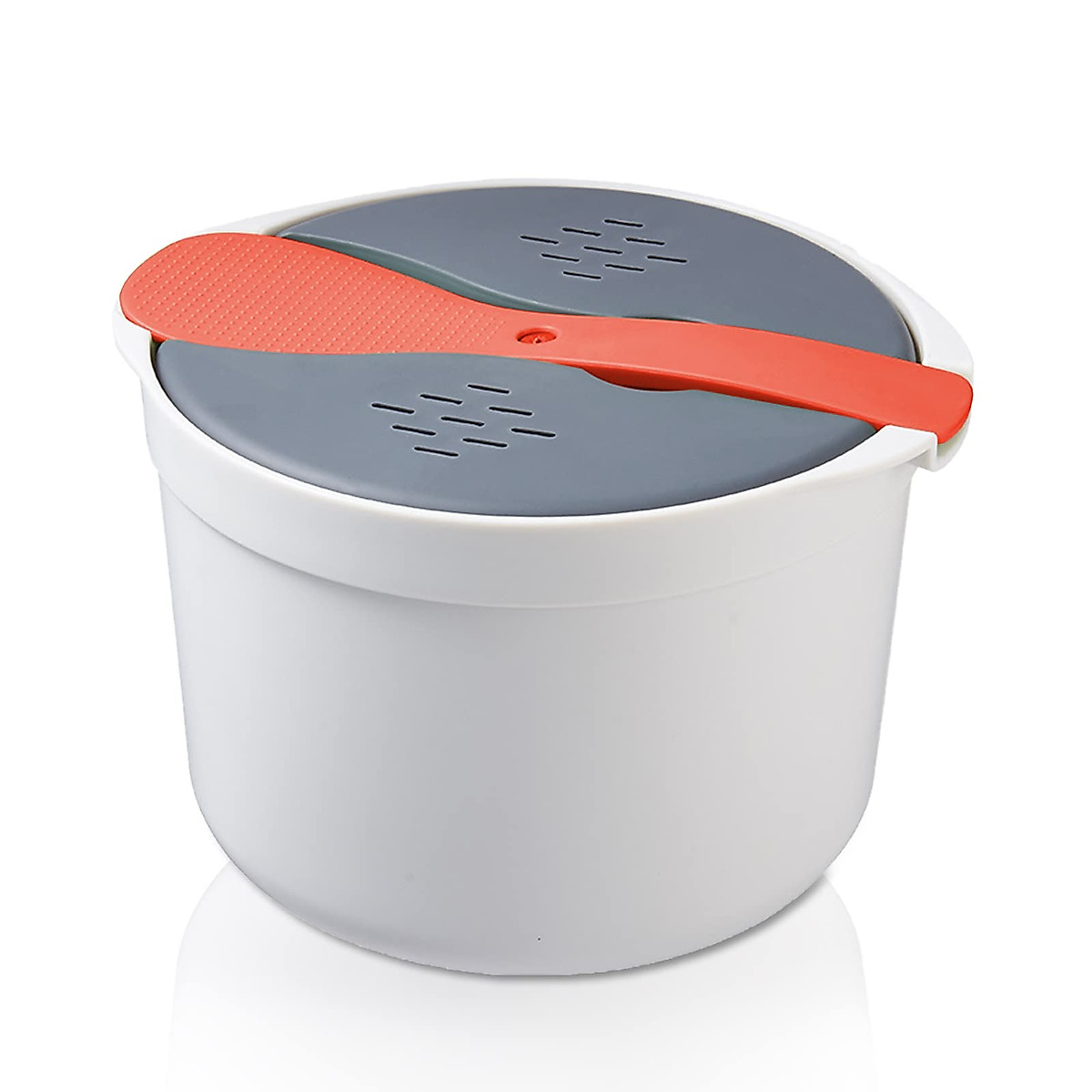 Microwave Rice Cooker Set,Microwave Rice Cooker Steamer, Food Grade PP Microwave Rice Steamer Cooker, Microwave Rice Maker, Easy To Use (orange), rice cooker small microwave microwavable bowls st