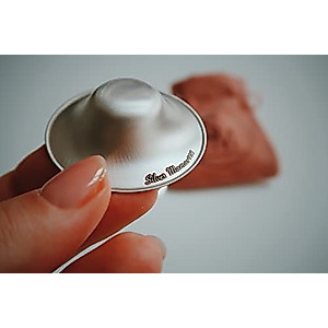 Silver Mamas Nursing Cups for Nursing Newborn, Silver Nipple Covers Breastfeeding, 925 Silver Nursing Shields, Healing Cups, Newborn Essentials Must Haves, Soothe Sore and Cracked Nipples (Regular)