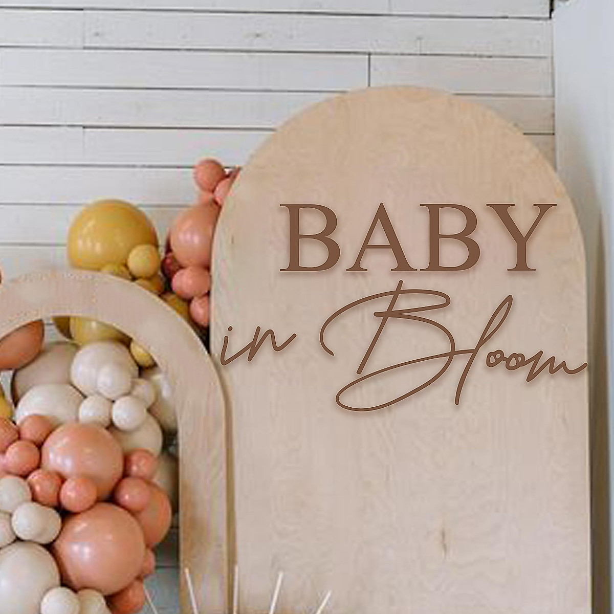 Baby in Bloom Baby Shower Party Decal Sign - Gender Reveal Girl or Boy Baby Shower Decal Sign, Baby Shower Pregnancy Wall Decoration Decor