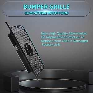 Titanium Plus Autoparts 2005-2007 Compatible With FORD Escape Front Grille Grill Black FO1200446 5L8Z8200AAB