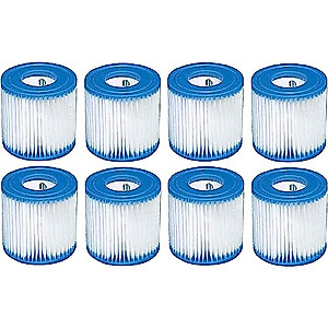 Intex Type H Easy Set Filter Cartridge Replacement for Swimming Pools (8 Pack)