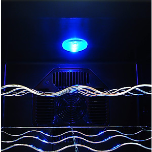 Vinotemp EL-28SILC 28 Bottle Cooler Refrigerator, Freestanding Wine Fridge with Touch Screen Adjustable Temperature Control, Dual-Paned Glass Door and Safety Lock, Metallic