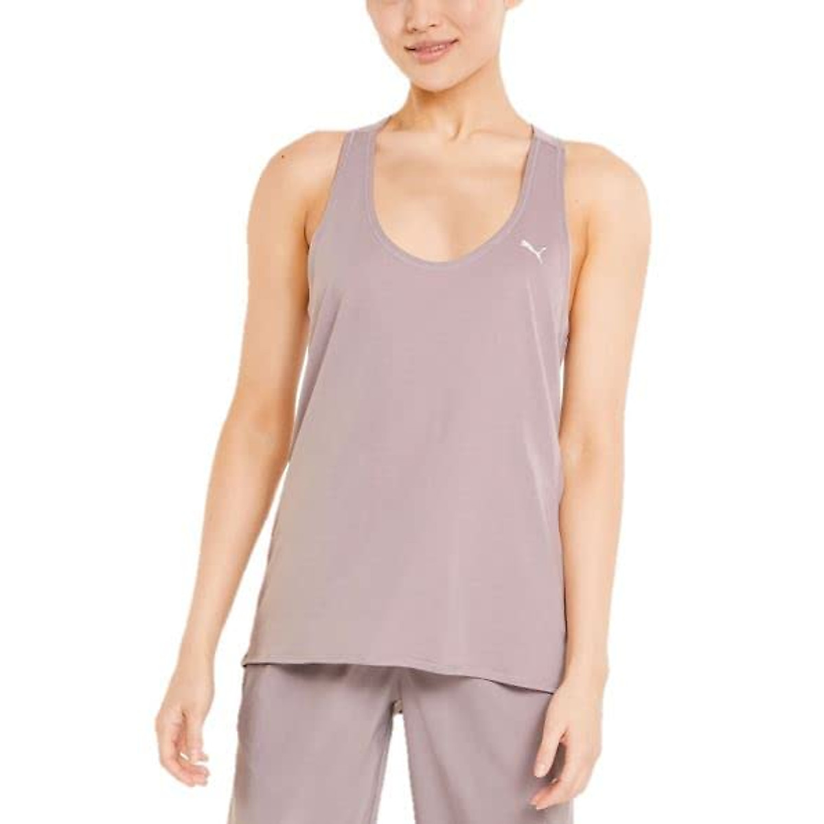 Puma Women's Studio Foundation Relaxed Tank, Quail, Large