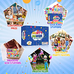 Erotodo 607 Pcs Party Favors for Kids, Fidget Toys Pack, Party Toys Assortment, Treasure Box Prizes, Goodie Bag Stuffers for Kids, Carnival Prizes, Autism Sensory Toys, Stocking Stuffers