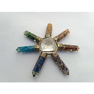 Free 20 Page Chakra Booklet with Exquisite Shree Yantra Pyramid Energy Generator Conical Points Healing Reiki Sacred Gift Pyramid Generator by V Jewels