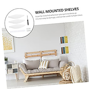 GETAJGHSD 3pcs Corner Shelf Decor Floating Corner Wall Shelves Pulgadas Shelving Wall Mount Home Corner Shelves 6x6 Hanging Wall Shelf Office Corner Organizer Wallshelv Rack White Wooden