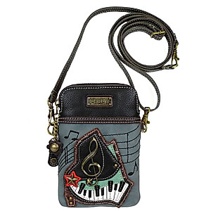 Chala Piano Cellphone Crossbody Handbag - Convertible Strap Music Lovers, Piano Players, Piano Teacher