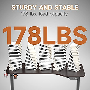 Dripex Electric Standing Desk Height Adjustable Computer Table-55 x 24 Inches Durable Large Workstation with Smart Memory for Home Office