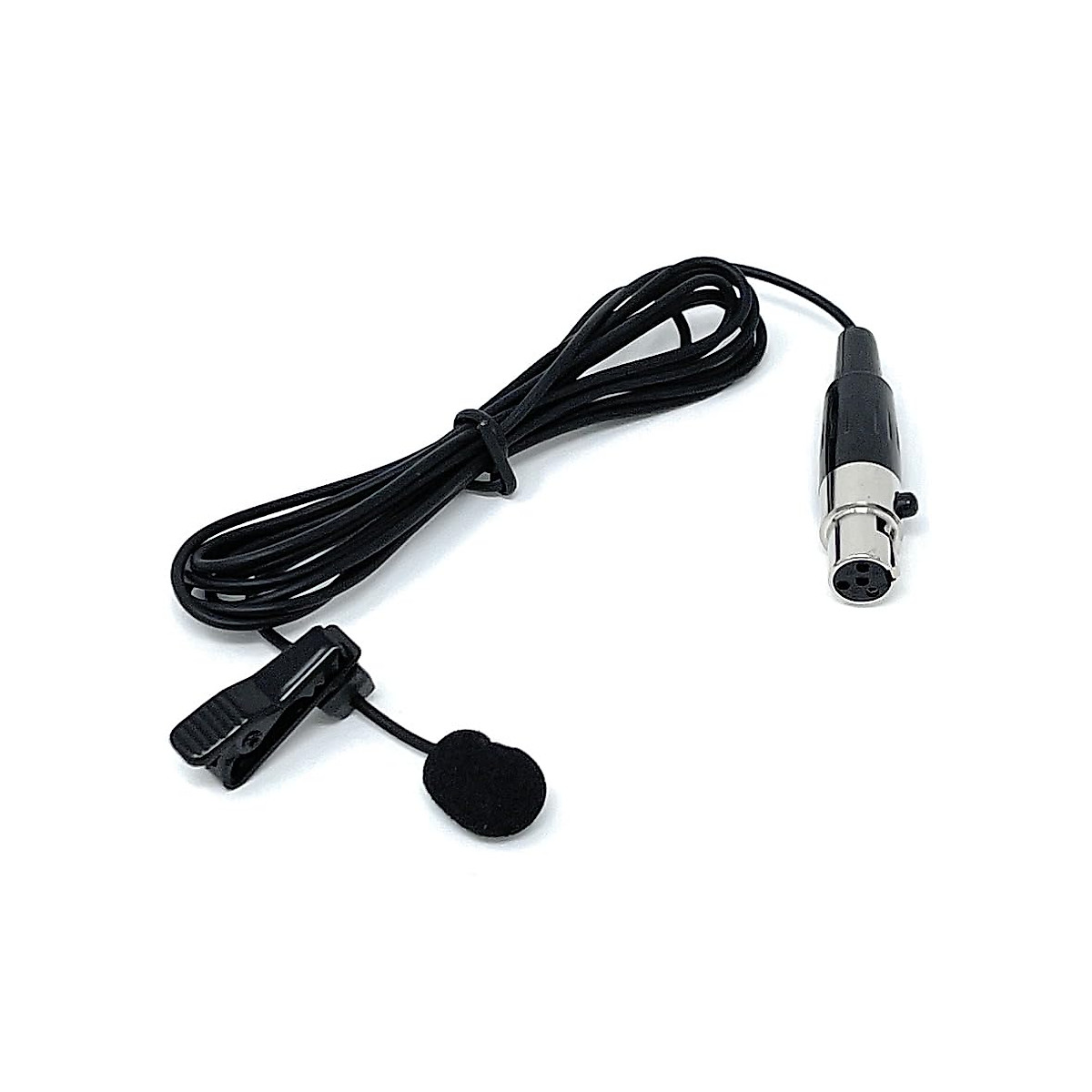 Black Lavalier Lapel Microphone Mic w/ 4 pin Mini XLR TA4F for Shure Wireless