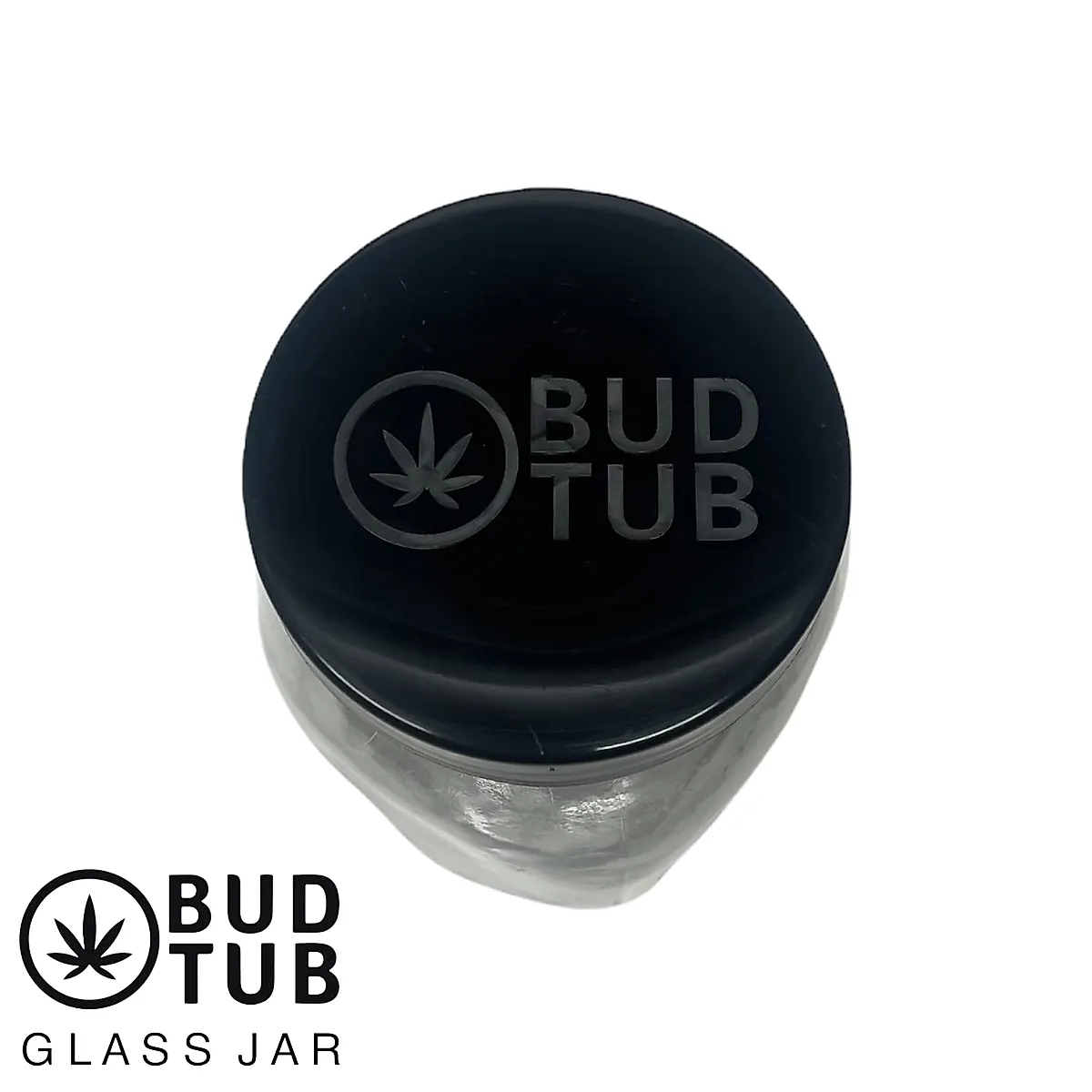 Glass Herb Storage Jar with Magnetic Herb Grinder INSIDE the lid. This Airtight, Smell Proof, Storage Container has an Added Seal to Keep the Scent Contained and Goods Fresh for Longer (Regular)