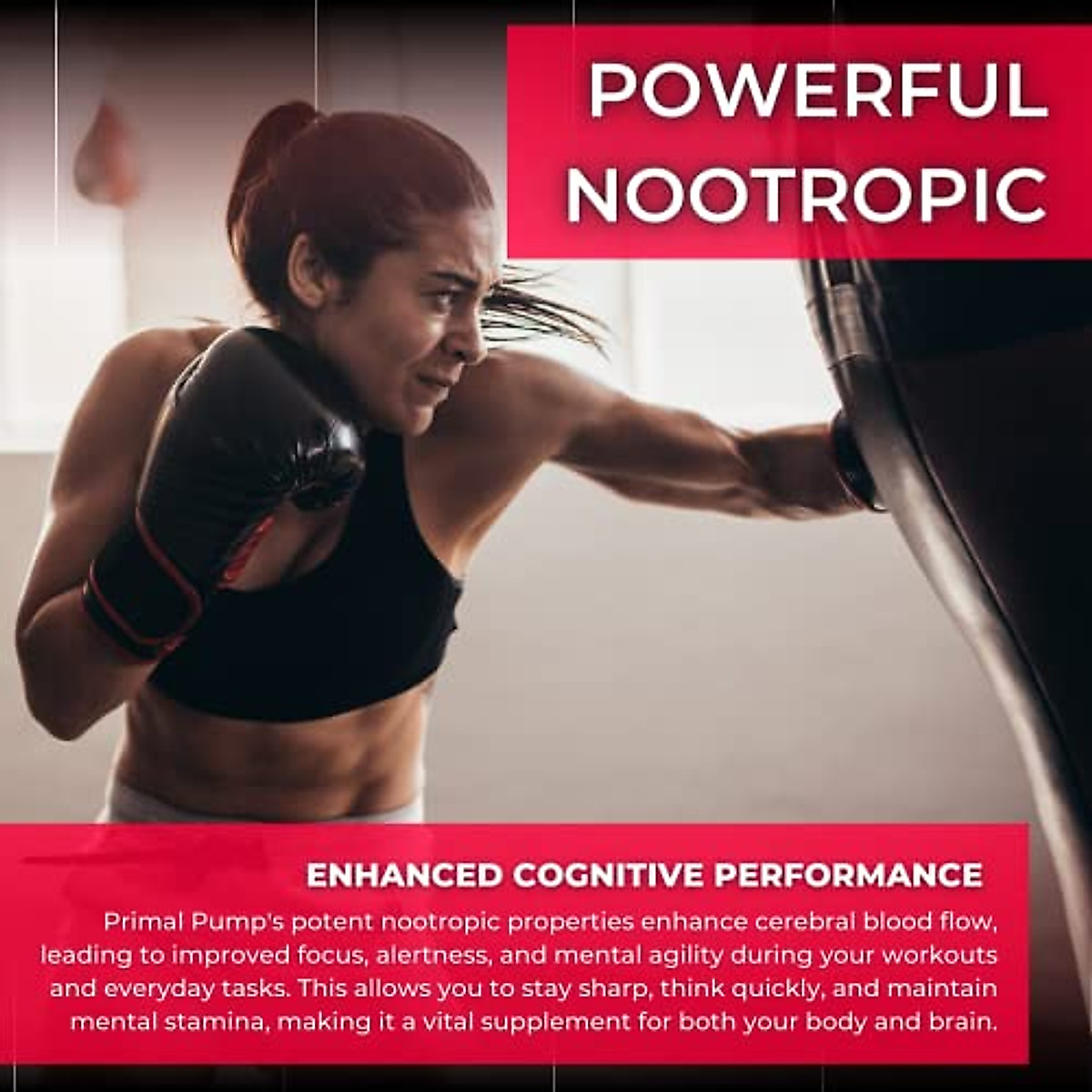Gorilla Gulps - Primal Pump Nitric Oxide Supplement Nootropic 1500mg Nitrosigine L Arginine & Beet Root for Muscle Growth, Pumps, Blood Flow, Energy & Focus - Max Strength Pre Workout N.O. Booster