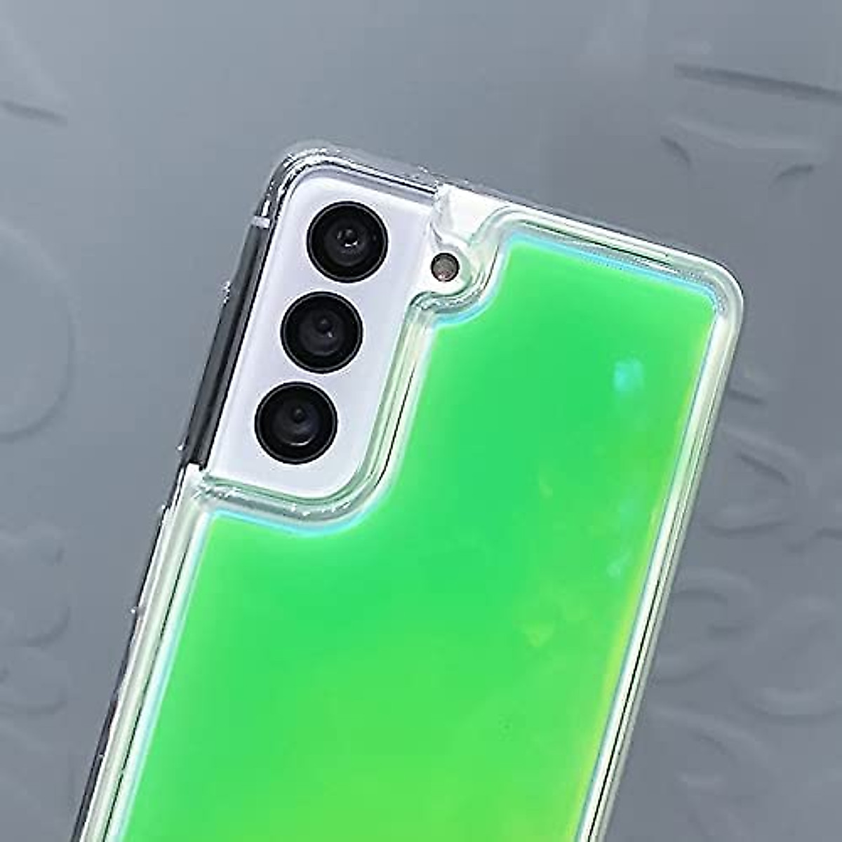 Yatchen Liquid Fluorescent Case for Samsung Galaxy S23 Ultra,Luxury Fun Glow in The Darkness Quicksand Clear Soft TPU Back Cover Luminous Shockproof Protector (Green, Galaxy S23 Ultra)