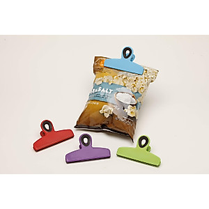 KOLORAE SOFT GRIP BAG CLIPS- 12 COUNT (6 SETS OF 2) MULTI-COLORED, Chip Bag Clips, Kitchen Clips, Magnetic Chip Clips for Bags, Food Bag Clips with Airtight Seal