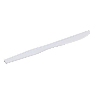 Dixie PKM21 Plastic Cutlery, Mediumweight Knives, White, 1000/Carton