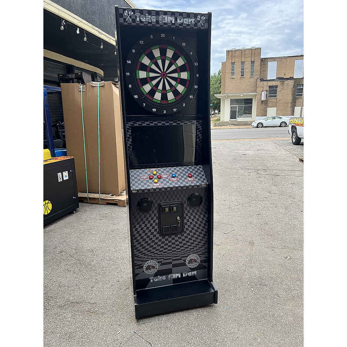 Coin Operated Electronic Dart Board- Heavy Duty for Commercial and Home Use with Both Coin and Free Play Option