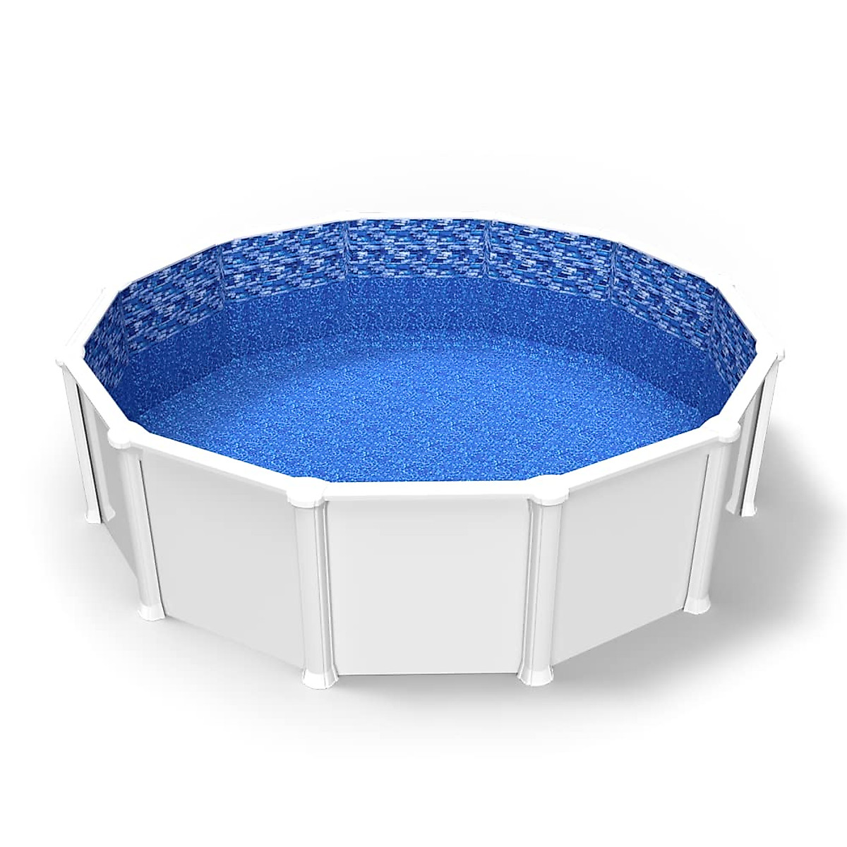LinerWorld Above Ground Pool Liner - Tahoe Valley - HD Overlap or Beaded, Round or Oval, 15', 18', 21', 24', 27', 15'x24',15'x30', 18'x33' and More (Overlap, 24' Round)