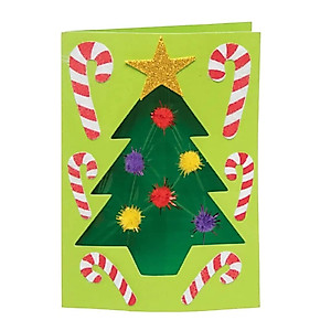 Baker Ross FE946 Christmas Aperture Greeting Cards - Pack of 15, Card Blanks for Card Making, Make Your Own Christmas Cards, Ideal for Kids Arts and Crafts Projects
