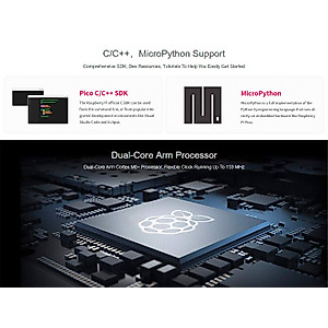 With Pre-Soldered Header Raspberry Pi Pico Microcontroller Development Board Based on Raspberry Pi RP2040 Chip,Dual-Core ARM Cortex M0+ Processor