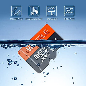 Vantrue 256GB microSDXC UHS-I U3 4K UHD Video High Speed Transfer Monitoring SD Card with Adapter for Dash Cams, Body Cams, Action Camera, Surveillance & Security Cams
