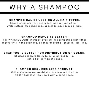 Watercolors Semi Permanent Color Depositing Shampoo. Sulfate & Paraben Free to Maintain & Enhance Hair Color 8 fl oz - MOCHA DRENCH
