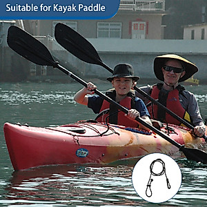 GuiPQS Kayak Paddle Leash Fishing Rod Paddle Leash Paddle Leash Paddle Holder Tool Lanyard Adjustable Canoe Paddle Fishing Rod Leash (6 Pack)