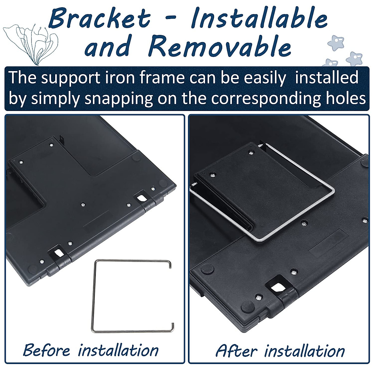 Keenjorika Desktop Document Book Holder with 7 Adjustable Positions, Black Document Holder for Desk, Paper Holder Copy Stand Holder for Speech, Paper Holder Stand for Desk Typing, Angle Adjustable